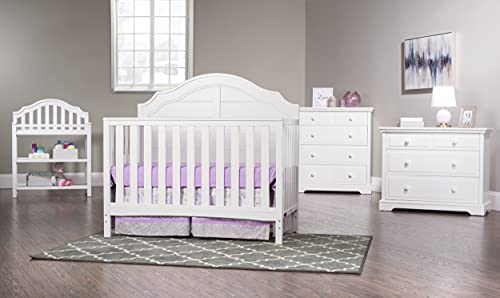 Child Craft Penelope 4-in-1 Convertible Crib, Matte White