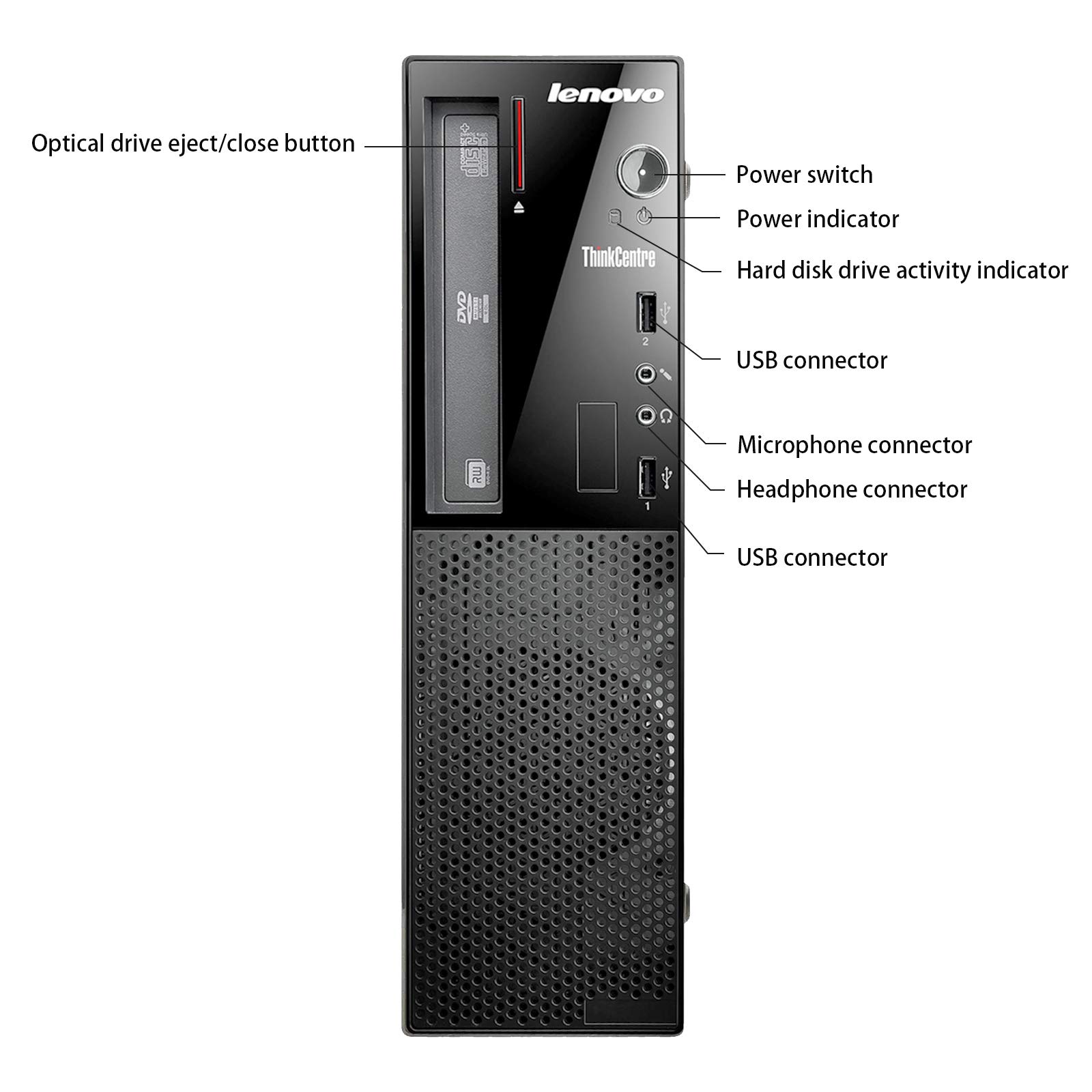 Lenovo ThinkCentre E73 Small Form Factor Desktop PC, Intel Core i3 4130 3.4GHz, 8G DDR3, 256G SSD, WiFi, BT 4.0, DVD, Windows 10 64-Multi-Language Support English/Spanish/French(Renewed)