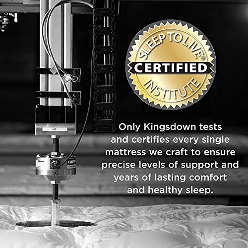 Kingsdown Cushion Firm Euro Pillow Top Hybrid King Mattress Cooling Gel Memory Foam Layer Multi-Layered Motion Isolation Cool Sleep Quilted Top Luxury Mattresses, 15-inch, Passions Engleson