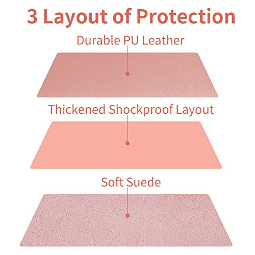 GFANSY PU Leather Keyboard Sleeve for Logitech K380 & Apple Wireless Magic Keyboard A2449 A2450 MLA22LL/A A1644, Travel Sleeve Bag Case, (Not Included Keyboard) PU-Pink
