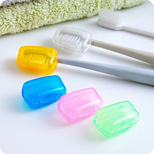5pc Travel with Toothbrush Head Cover Travel with Portable Toothbrush Case Toothbrush Head Protector Electric Tooth Brushes Adults (Black, One Size)