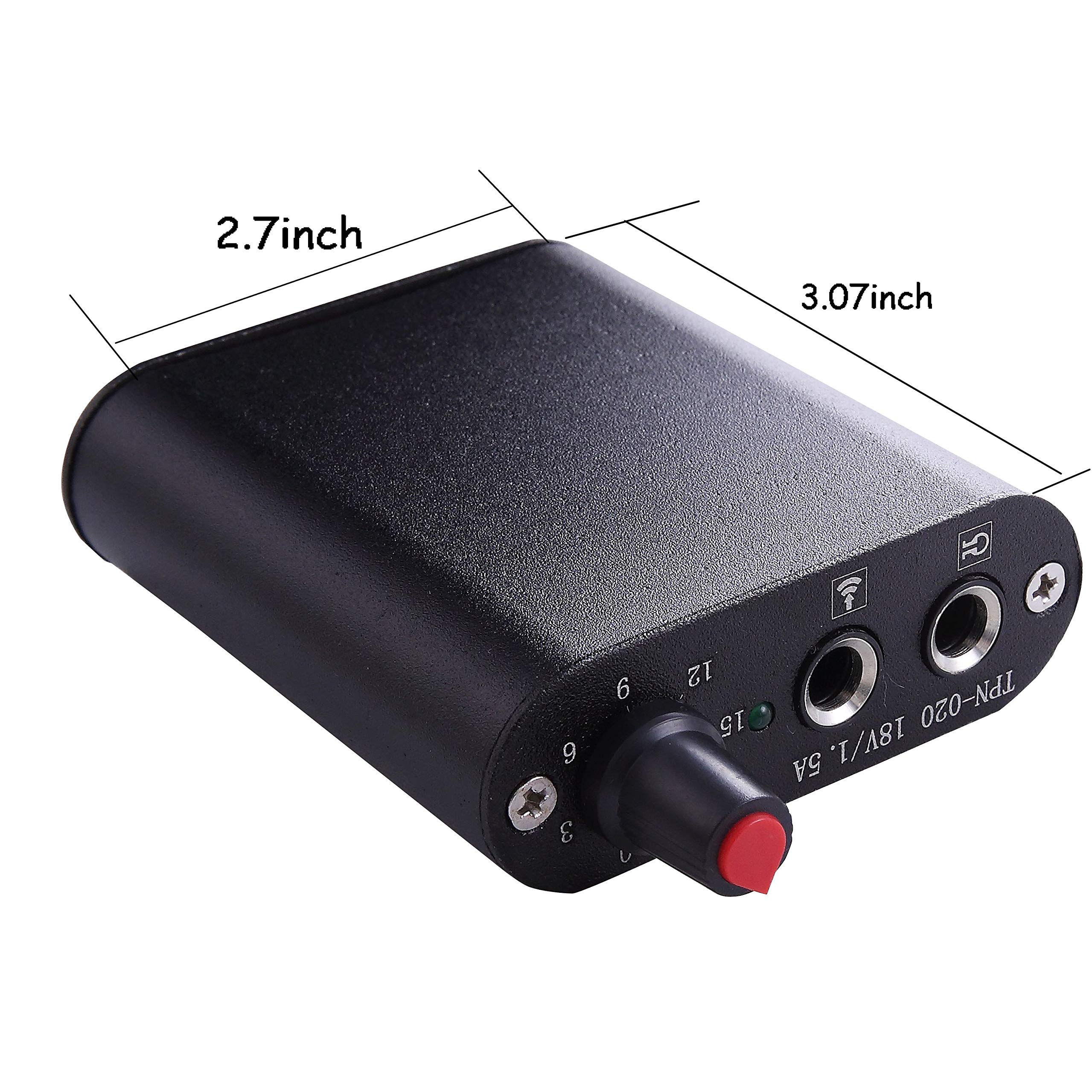 Mini Tattoo Power Supply Set,New Star Tattoo Mini Motor Black Tattoo Machine Power Supply with Tattoo Clip Cord and Stainless Steel Foot Pedal for Permanent Makeup Tattoo Supply Accessory