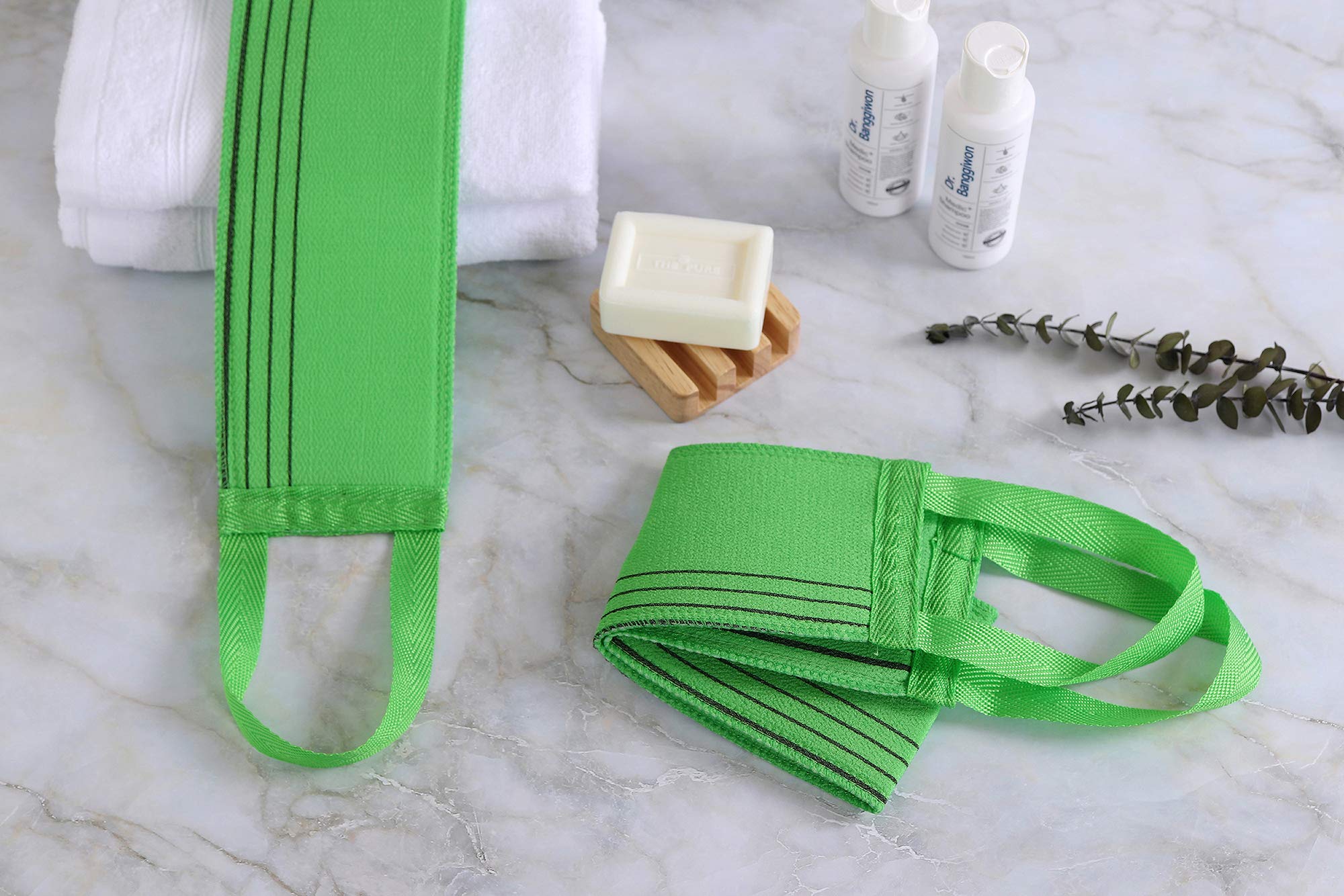 3 Pack Korean Exfoliating Washcloth - Back Scrubber, Italy Towel Large, Shower Towel