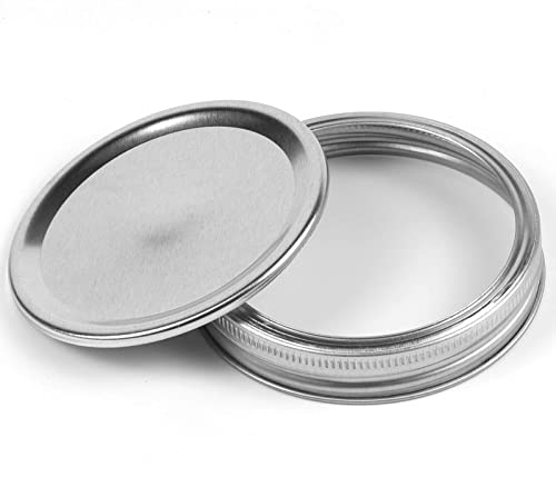 3 Pack Mason Jars 64 oz Wide Mouth with Lid and Band, Half Gallon, Airtight Lids , Clear, Glass (Set of 3)