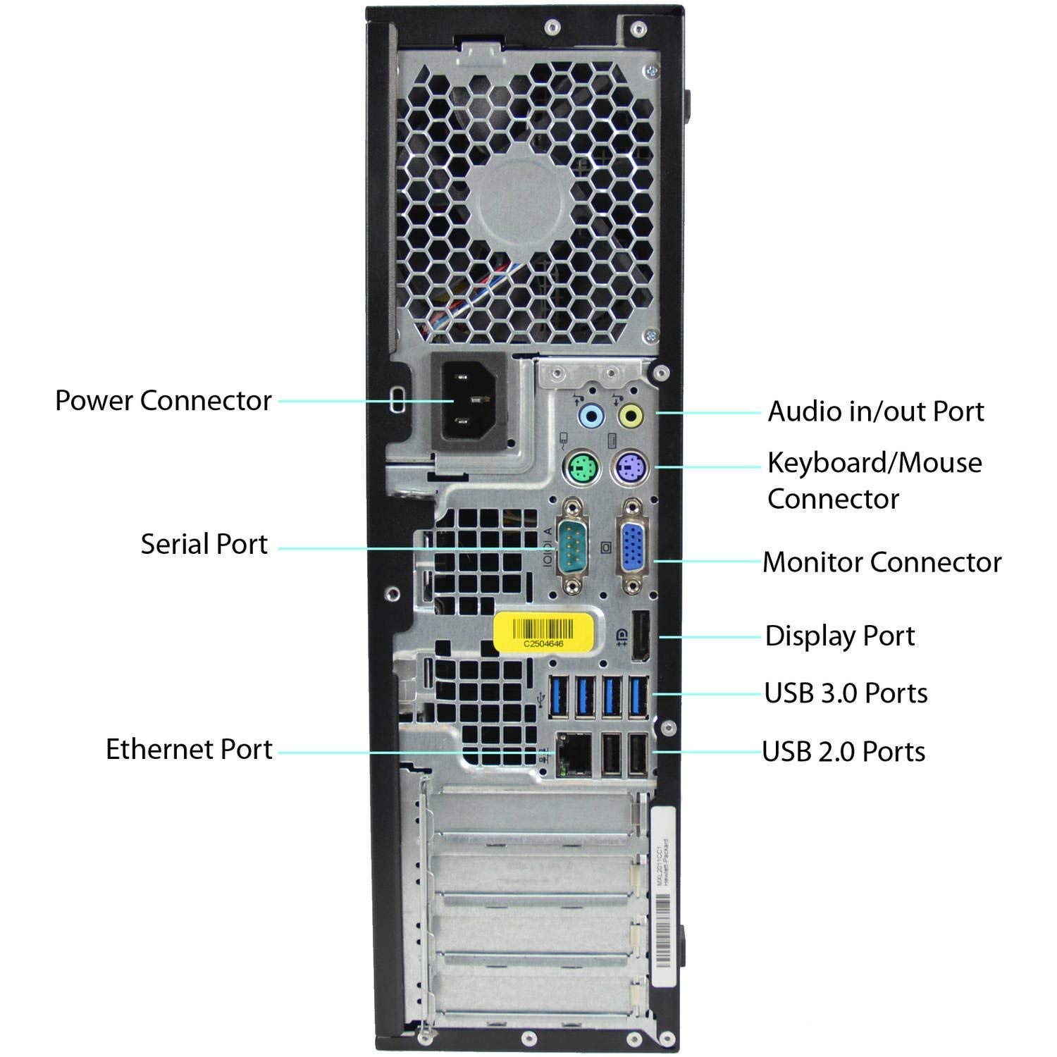 Elite 8300 Business Desktop, Intel Core i5 (3rd Gen) Up to 3.60GHz Quad Core, 8GB RAM, 128GB SSD (for Win 10 Pro 64Bit), CYC(Tm) WiFi, DVD RW, USB 3.0, VGA, 2xDisplayPort (Renewed)