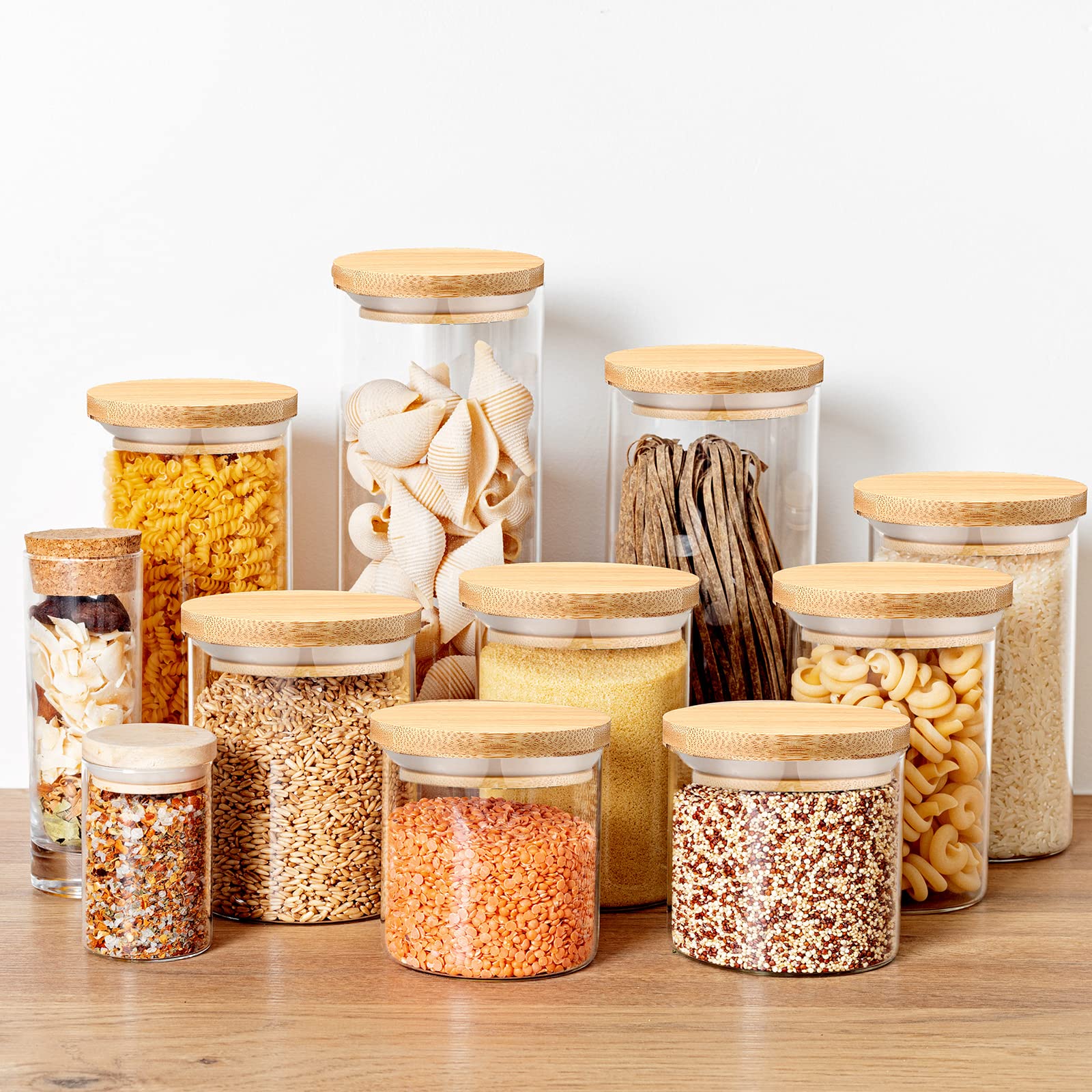 40 Pieces Bamboo Mason Jar Lids Storage Canning Jar Lids 20 Pcs Regular Mouth 20 Pcs Wide Mouth Wooden Mason Jar Lids Reusable Bamboo Lids for Mason Jars for Home Kitchen, 2 Sizes