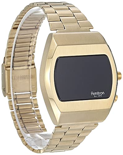 Armitron Sport Men Quartz Sport Watch with Stainless Steel Strap, Gold, 14 (Model: 40/8475BRGP)