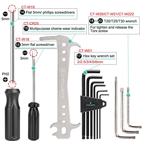 27 Piece Bike Tool Kit - Bike Tools Maintenance Repair Kit - Mountain/Road Bike Bicycle Repair Tool Kit With Storage Case