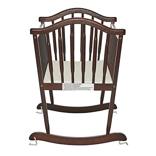 Dream On Me Rocking Cradle, Espresso , 38x22x32.5 Inch (Pack of 1)