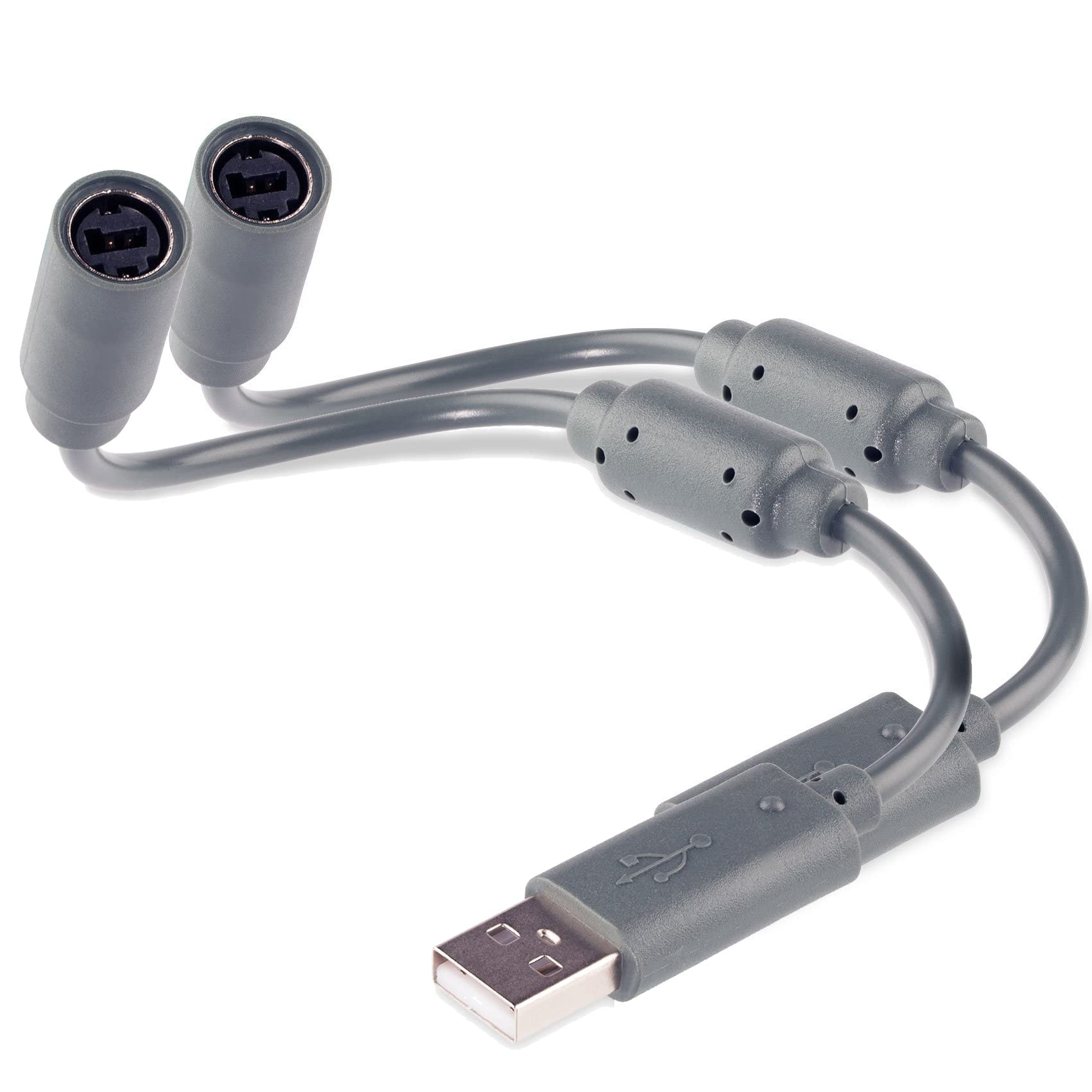 USB Breakaway Cord for Microsoft Xbox 360 & Slim Wired Controller, Dongle Adapter Extension Cable, Pack of 2