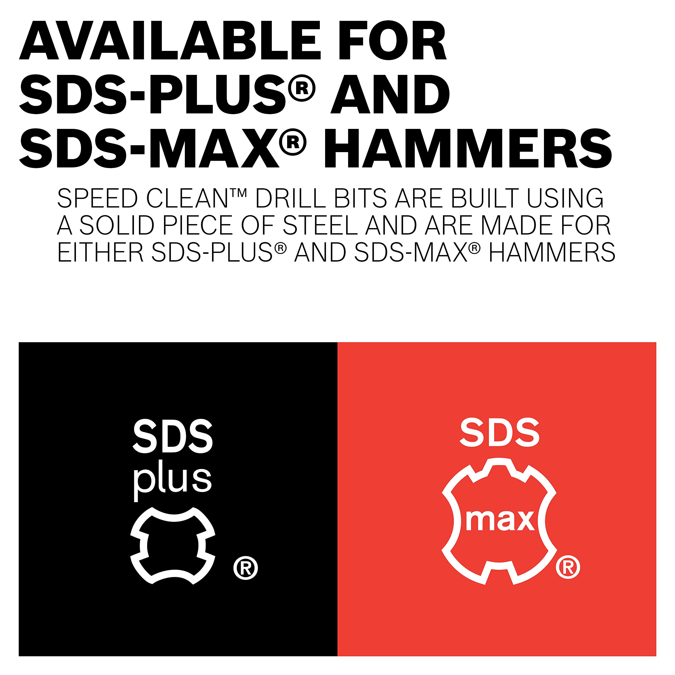 Bosch DXS5040 7/8 in. x 8 in. x 17 in. SDS-max® Speed Clean™ Dust Extraction Bit