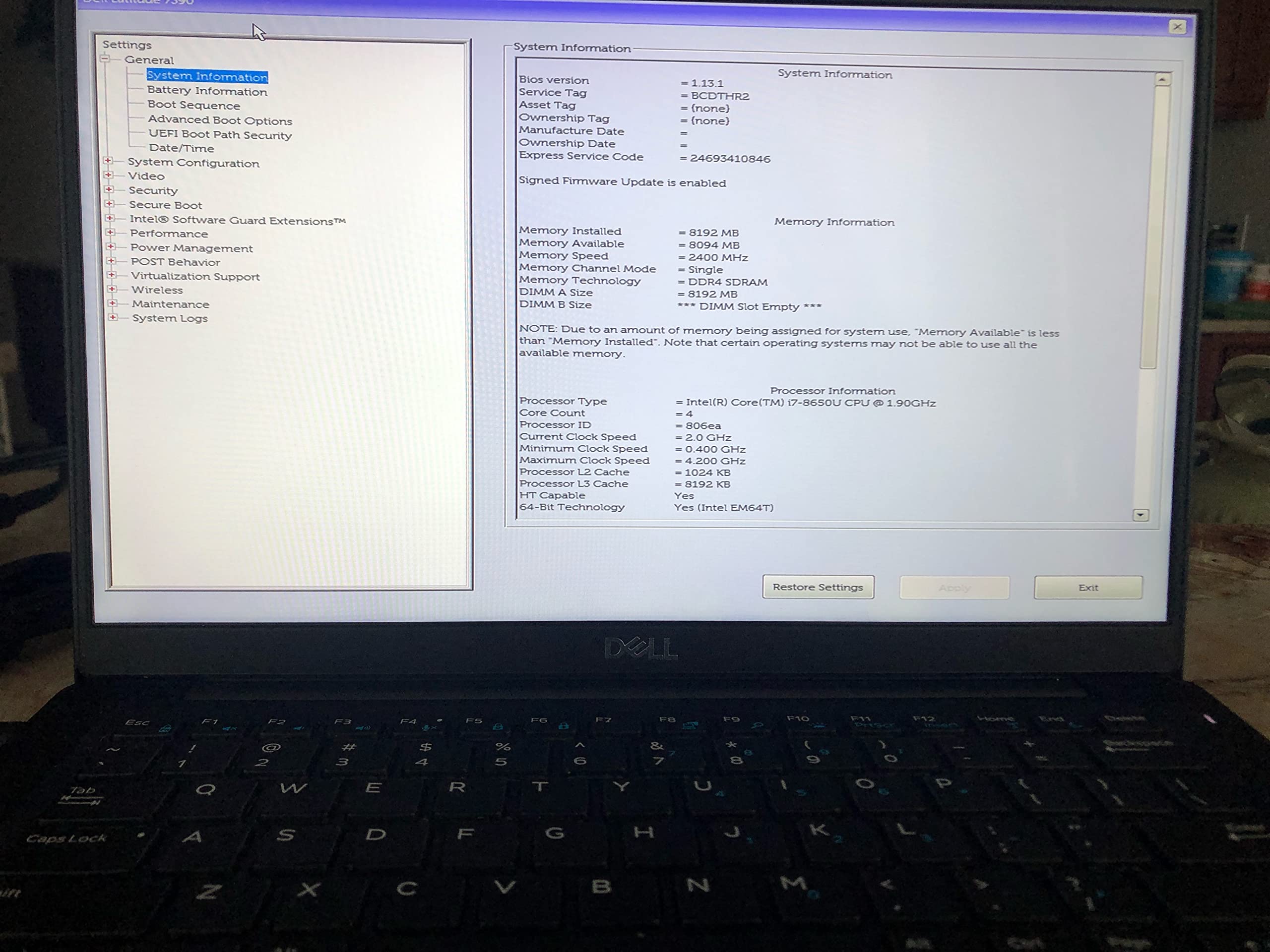Dell Latitude 7390 Business Laptop, 13.3in FHD (1920 x 1080) Non-Touch, Intel Core 8th Gen i7-8650U, 8GB DDR4 Ram, 128 GB SSD, Windows 10 Pro (Renewed)