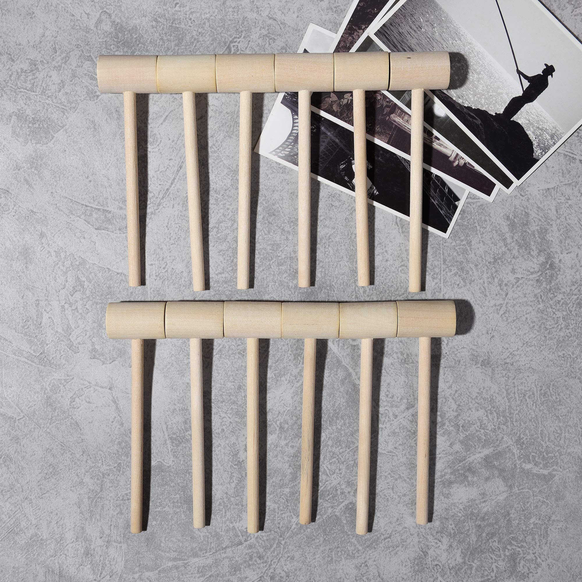 36 Pieces Wooden Breakable Heart Hammers for Chocolate, Small Wood Candy Mallets