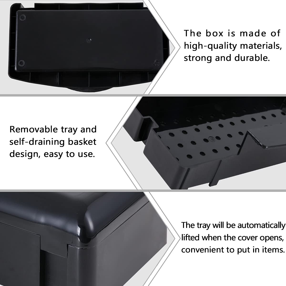 Gusnilo nail art tools sterilizer box for nail tools, tweezers, hair salon, spa and trimmer manicure equipment (1 piece, black)