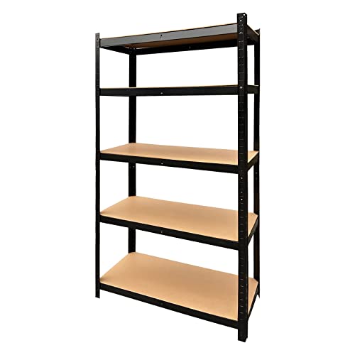 Heavy Duty Shelf Garage Shelving Unit Steel Metal Storage 5 Level Adjustable Shelves Rack, 71" Hx36 Wx16 D (Black)