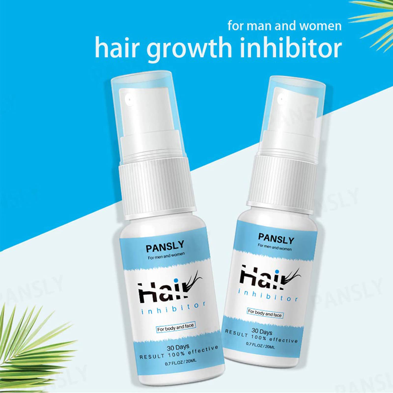 Hair Growth Inhibitor Spray - Permanent Hair Removal for Underarm, Arm, Leg, Bikini Areas for Women and Men, 20ML