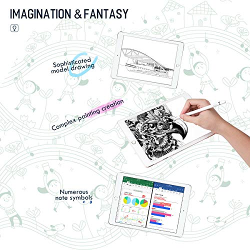 Active Stylus Pens for Touch Screens,Stylus Pen Compatible with Apple iPad, Capacitive Pencil for Kid Student Drawing, Writing,High Sensitivity,for Touch Screen Devices Tablet,Smartphone (White)
