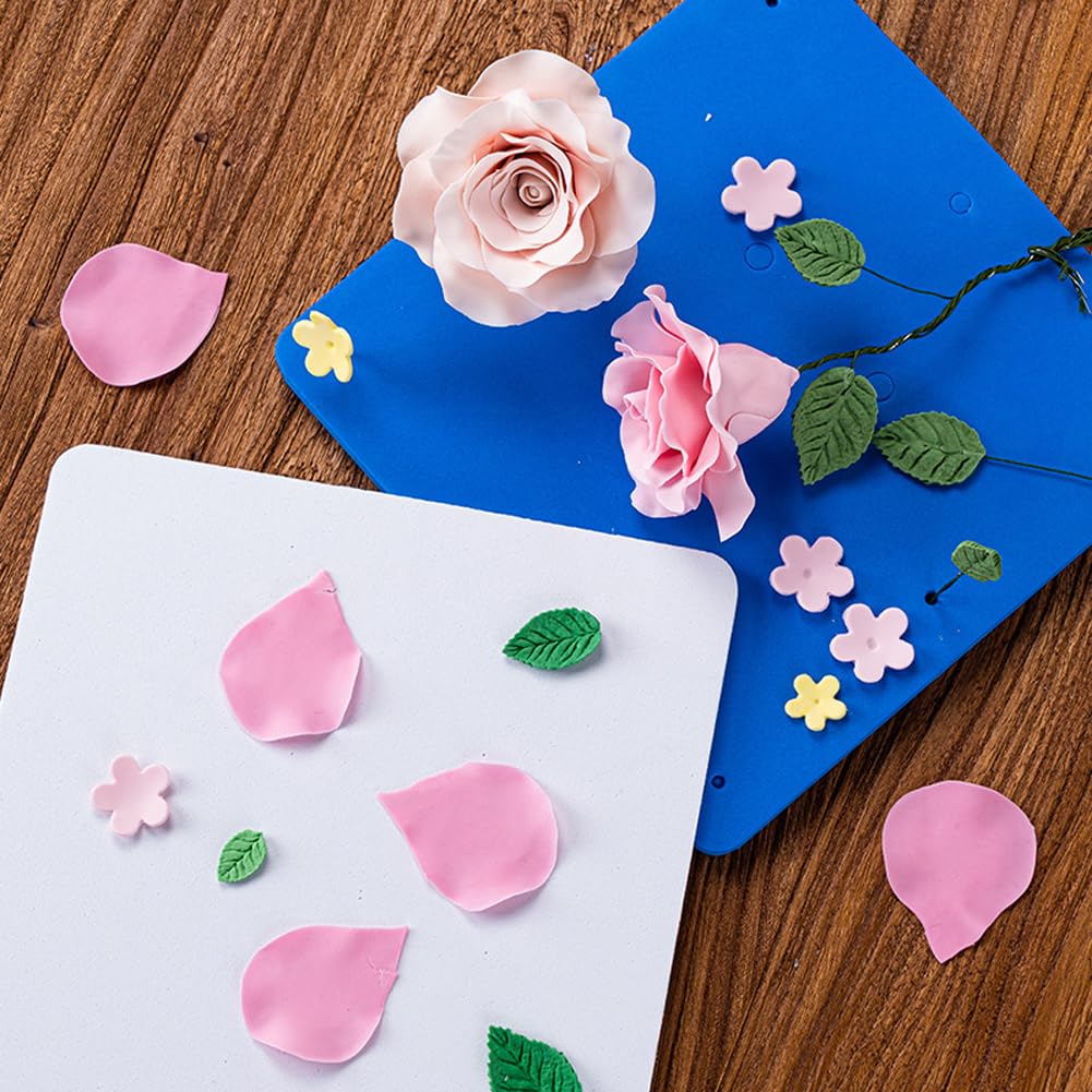 2Pcs Square Fondant Foam Pad 12 Holes Sugar Flower Sponge Pad Mat Sugar Flower Fondant Gumpaste Chocolate Modelling Drying Pad Tray Tools for Baking Cake Decoration DIY Sugarcraft Clay Supplies