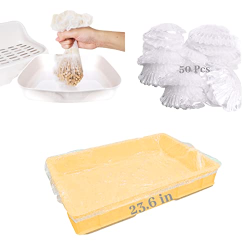 BNOSDM 50 PCS Rabbit Cage Liners Disposable Guinea Pig Cage Liner Hamster Tray Liner Plastic Small Animals Bedding Waste & Litter Pan Bag Universal Toilet Film for Bunny Hedgehog Ferret Rat