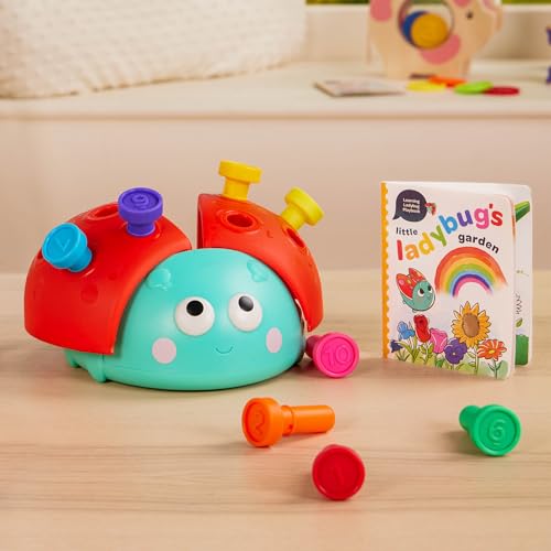 Battat Education – Fine Motor Peg Toy for Toddlers, Kids – Montessori Toy with Pegs – Educational & Developmental Toy – Learning Ladybug – 18 Months + – Learning Ladybug