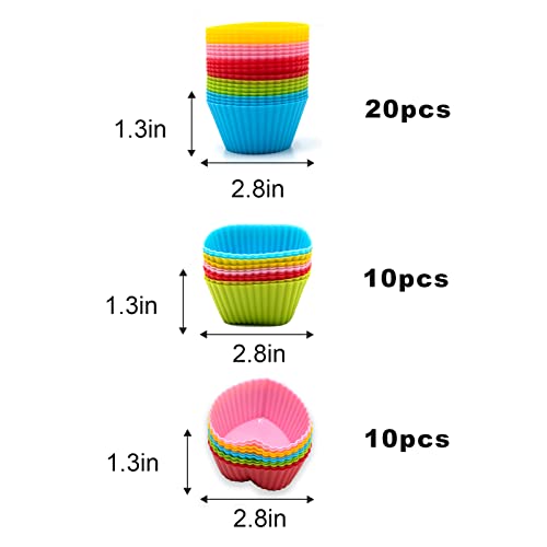 40 Pcs Silicone Lunch Box Dividers, Bento Bundle Lunch Box Dividers for Kids Lunch Accessories,Bento Box Accessories for Kids,reusable.