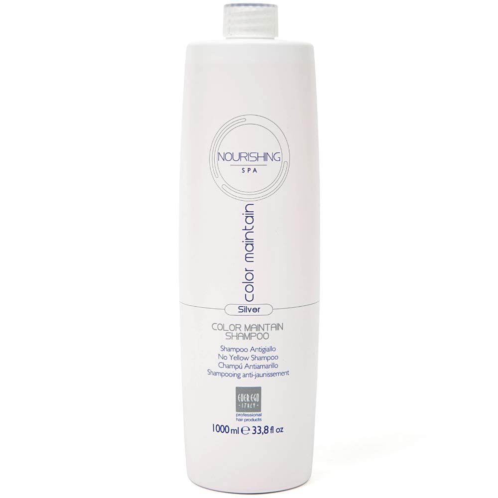 Ever Ego Italy Color Maintain Silver Shampoo For Bleached, Blonde and Grey Hair | Revitalizing And Moisturizing Hair Care Product For Men And Women | 1L Bottle