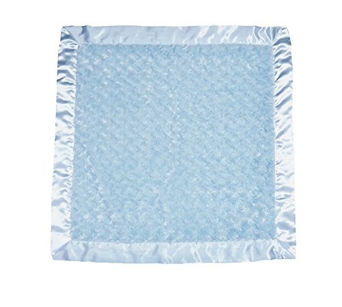 Bearington Baby Small Swirly Security Blankie (Blue) 16" x 16"