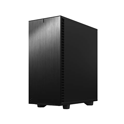 Fractal Design Define 7 Compact Black Brushed Aluminum/Steel ATX Compact Silent Dark Tinted Tempered Glass Window Mid Tower Computer Case