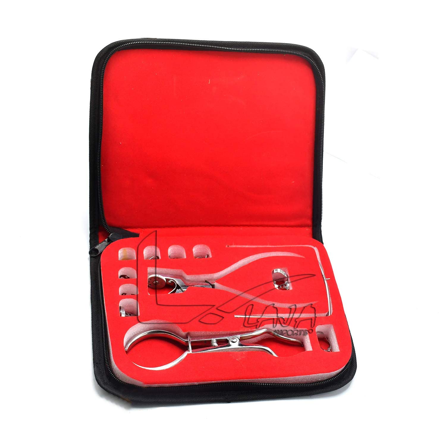 Laja Imports 12 Pieces Rubber Dam Starter Kit with Ainsworth Frame Clamps Dental Ins Dn-2207 for Educational Use