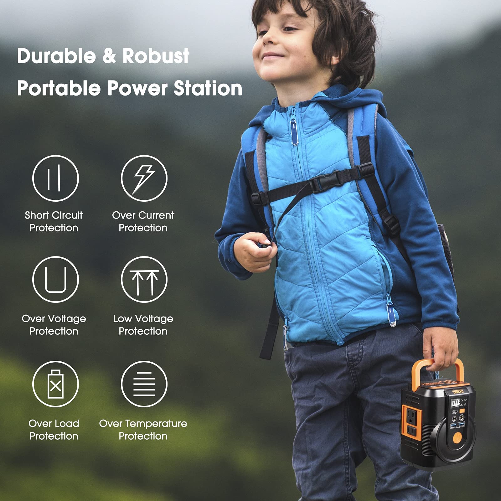 300W Portable Power Station and 111Wh Portable Generator, Camping Solar Generators for Home Use, Emergency, CPAP, Indoor, Outdoor