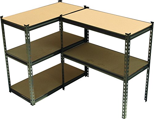 King’s Rack 5 Layer Black Steel Storage Rack Boltless Shelving Unit Tier Layer Height Adjustable Shelf Organizer 42" W x 16" D x 72" H