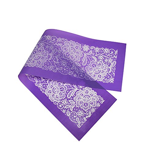 ART KITCHENWARE Flower Mesh Cake Stencils for Royal Icing Peony Cake Lace Stencil for Wedding Cake Decorating Cookie Stencils for Bakery 19"×5.12"