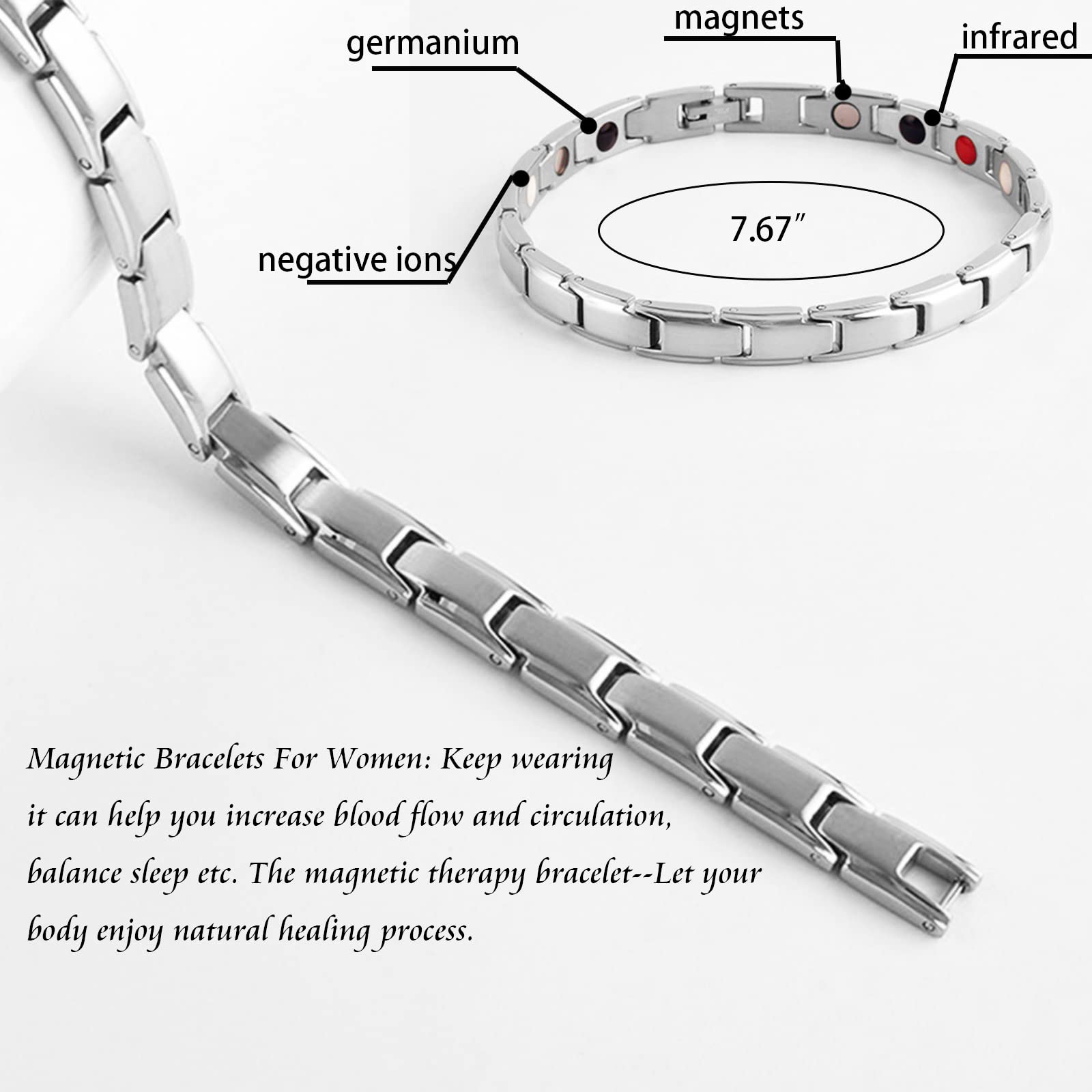4 Pcs Lymph Detox Bracelet Lymph Drainage Bracelet Therapy Bracelet for Women Men
