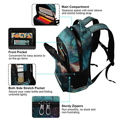 ALAZA Space Galaxy Black Hole Backpack Purse for Women Men Personalized Laptop Notebook Tablet School Bag Stylish Casual Daypack, 13 14 15.6 inch