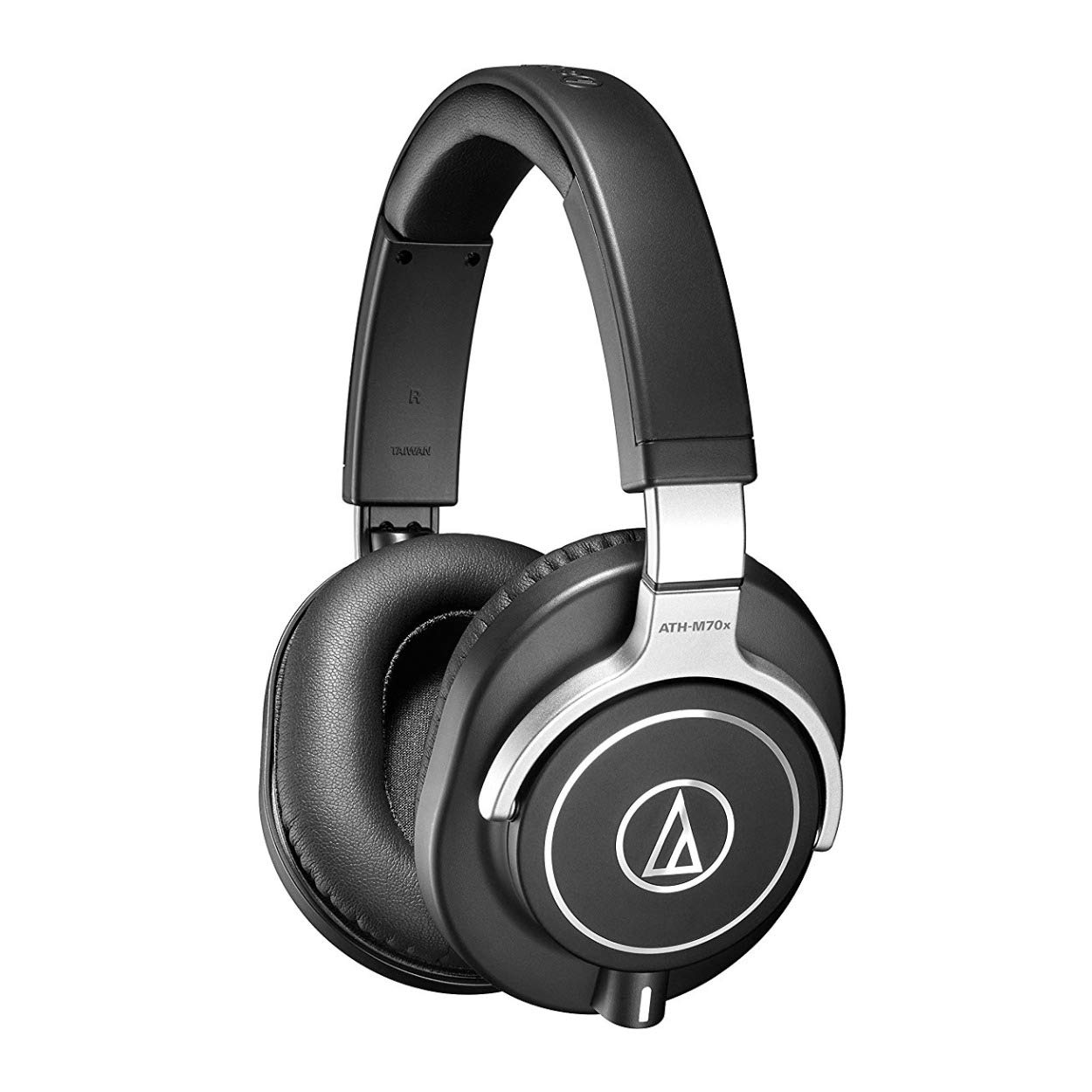 Audio-Technica ATH-M70x Professional Monitor Headphones Bundle with Wooden Headphone Stand (Bamboo Brown) (2 Items)