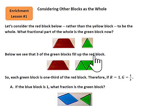 Developing Fractions Sense® A Class Set of 10 - Grade 3. A Concrete and Visual Introduction to Fractions. Includes 10 Student workbooks, 10 Sets of Fraction manipulatives, Teacher Set and Answer Key.