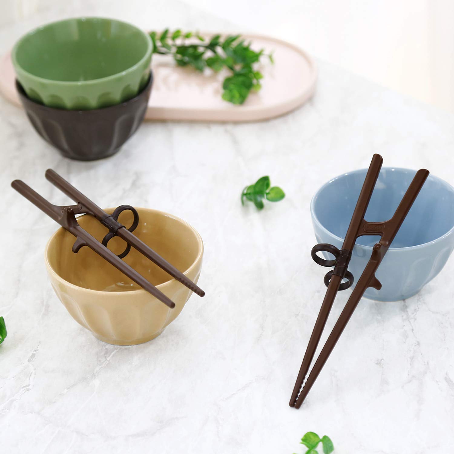 Edison Friends Training Chopsticks for Adults Left Handed, Beginner Chopsticks, Helper, Chopsticks for Beginners, Brain Trainer Chopsticks, Easy Chopsticks, Practice Chopsticks, Made in Korea