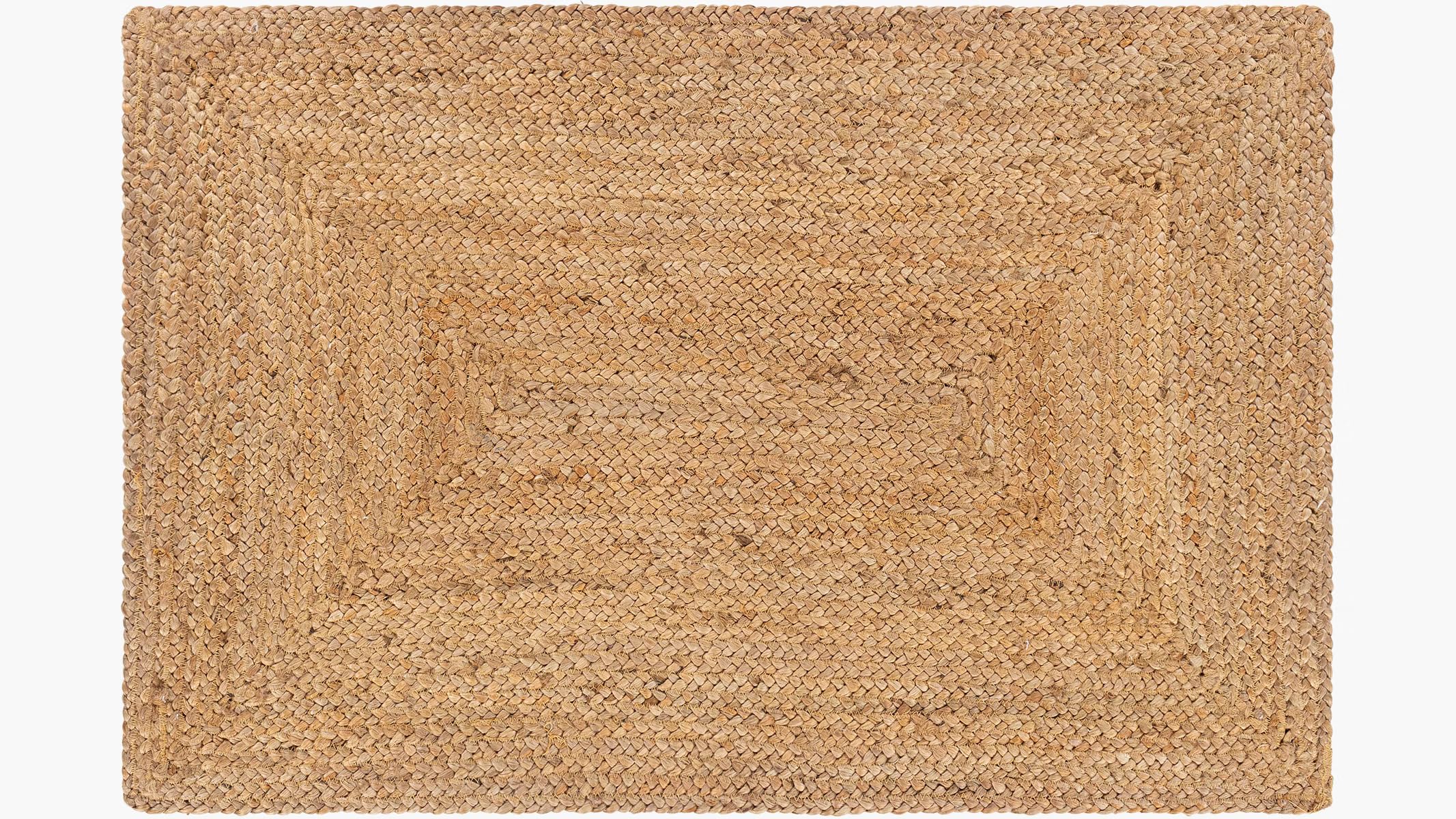 Allen Home Jute Area Rug 2' x 3' - Handmade Braided Reversible Collection - Natural Fiber, Dust Proof, Vintage, Rustic Farmhouse Rug for Kitchen, Living Room, Bedroom, Farmhouse Style Home Décor