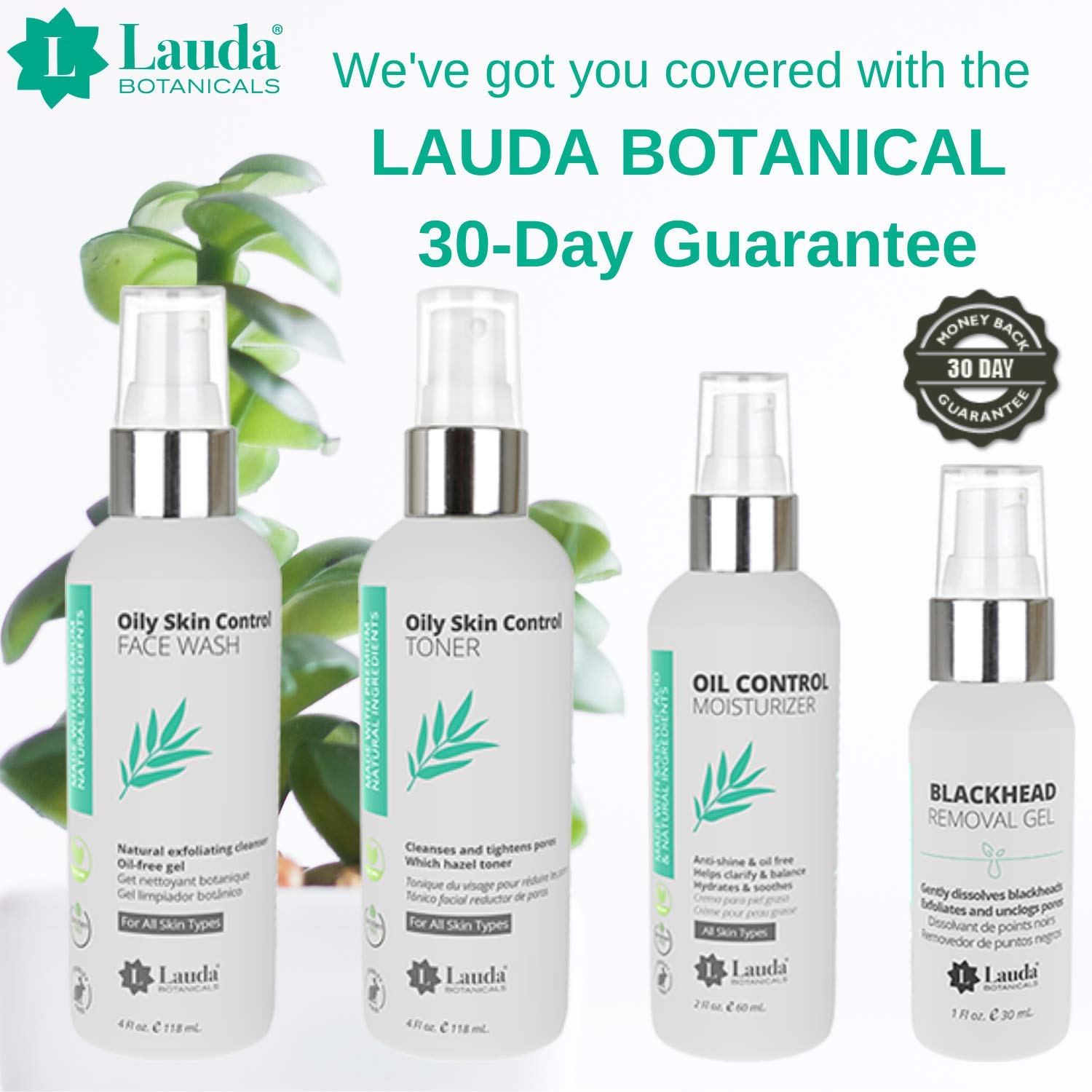 Blackhead Remover Cleanser with Salicylic Acid, Deep Pore Facial Cleanser, Blackhead Eliminator and Dissolving Gel, 1 Ounce by LAUDA BOTANICALS