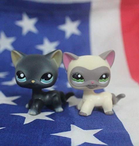 2pcs/lot Kid Toy Littlest Pet Shop Short Hair Kitty Cat LPS#994#1116