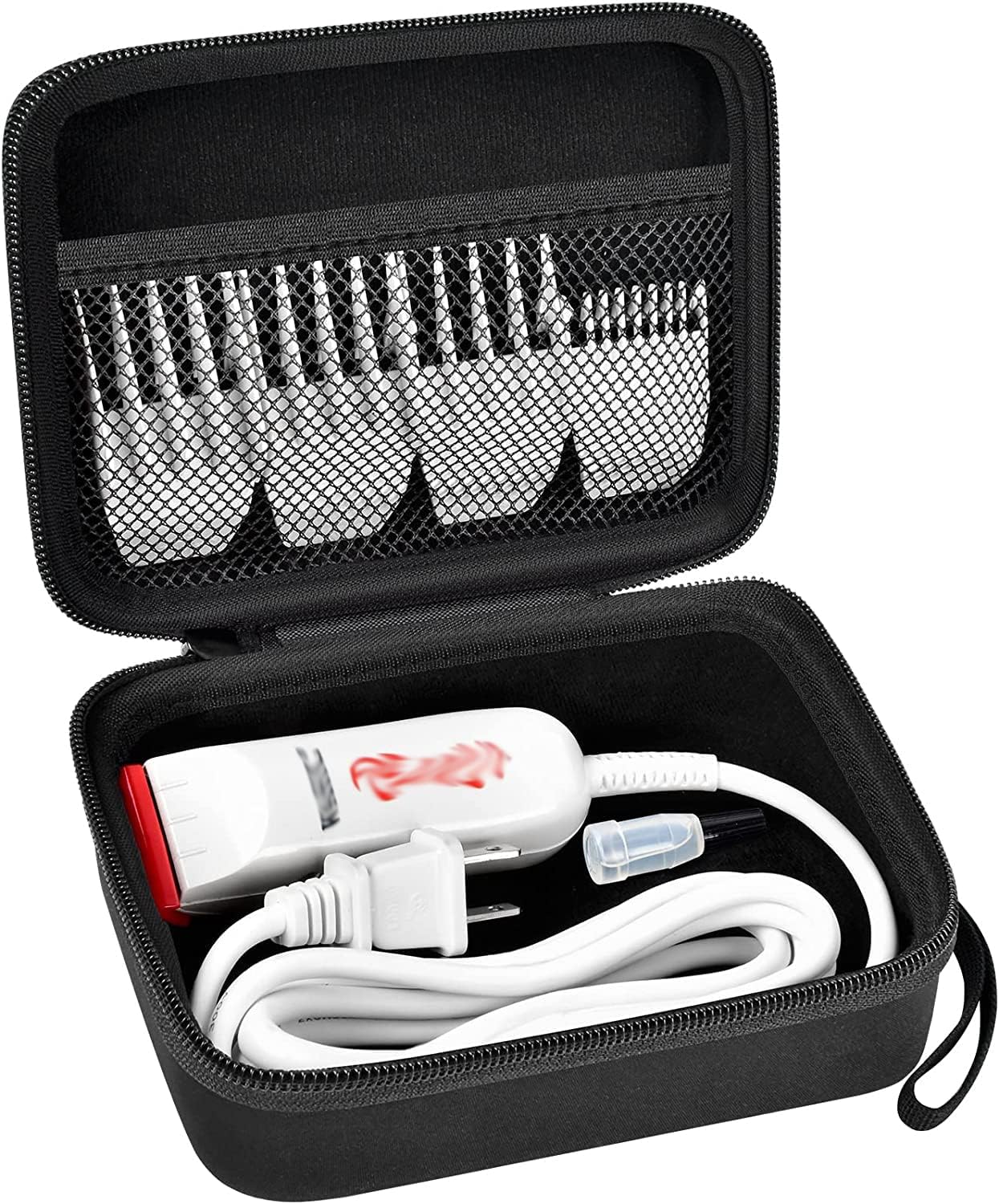 Case for Wahl Professional Peanut Clipper/Mens Trimmer #8655-200, 8685, 8655-200, 8663, 8031, 8035, Hair Dog Clippers Guard Holder Barber Storage Organizer Box for Men, Bag Only-Black