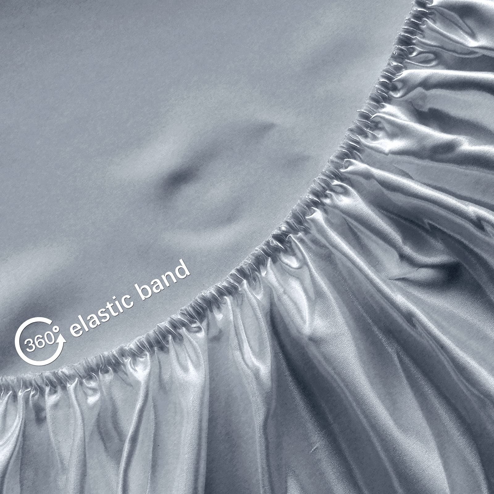Satin Crib Sheets for Baby Hair, Fitted Sheet for Standard Crib Mattress, 2 Pack Ultra Soft Fitted Crib Sheet for Baby, Machine Washable, Grey and Pink