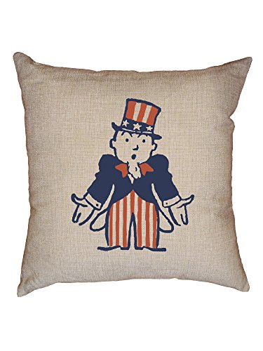 Hollywood Thread Uncle Sam Empty Pockets Big Govenment Politics Decorative Linen Throw Cushion Pillow Case with Insert