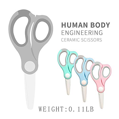 Baby Food Scissors Ceramic,Portable Baby Food Scissors without BPA With Box And Dust Cover (Blue)