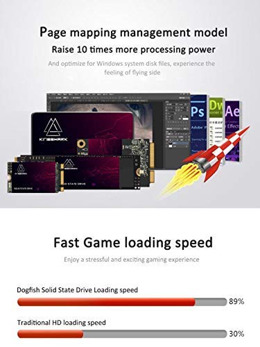 Kingshark M.2 2242 SSD 512GB Ngff Internal Solid State Drive High-Performance Hard Drive for Desktop Laptop SATA III 6Gb/s Includes SSD (512GB, M.2 2242)