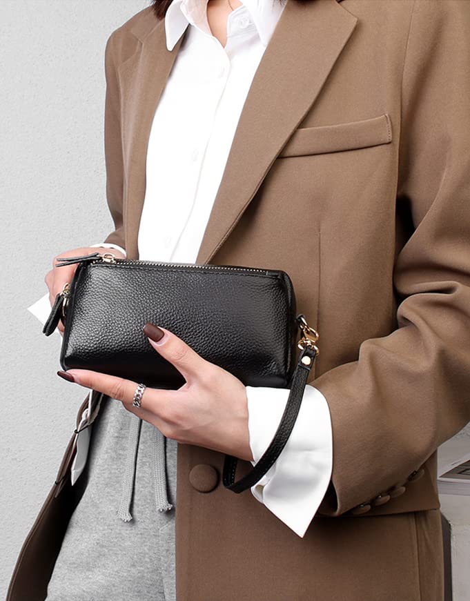 IHAYNER Wristlet Handbag Purses for Women Small Crossbody Bag Lightweight Leather Shoulder Bags