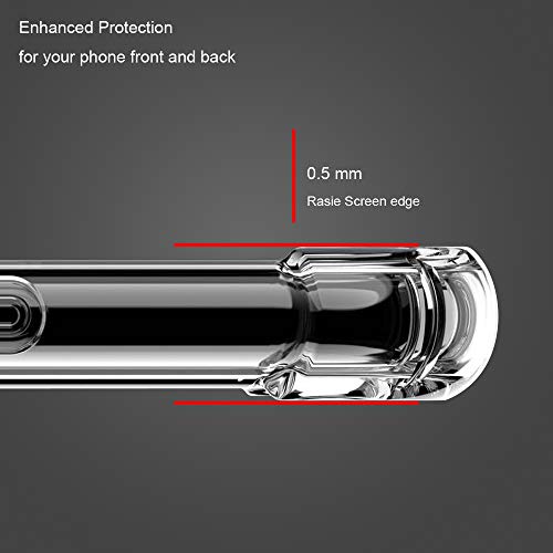 Urspasol for Xiaomi Redmi Note 9 Case with Tempered Glass Screen Protector Crystal Clear Ultra Slim Lightweight Phone Cover Shock-Absorption Bumper Transparent Shockproof