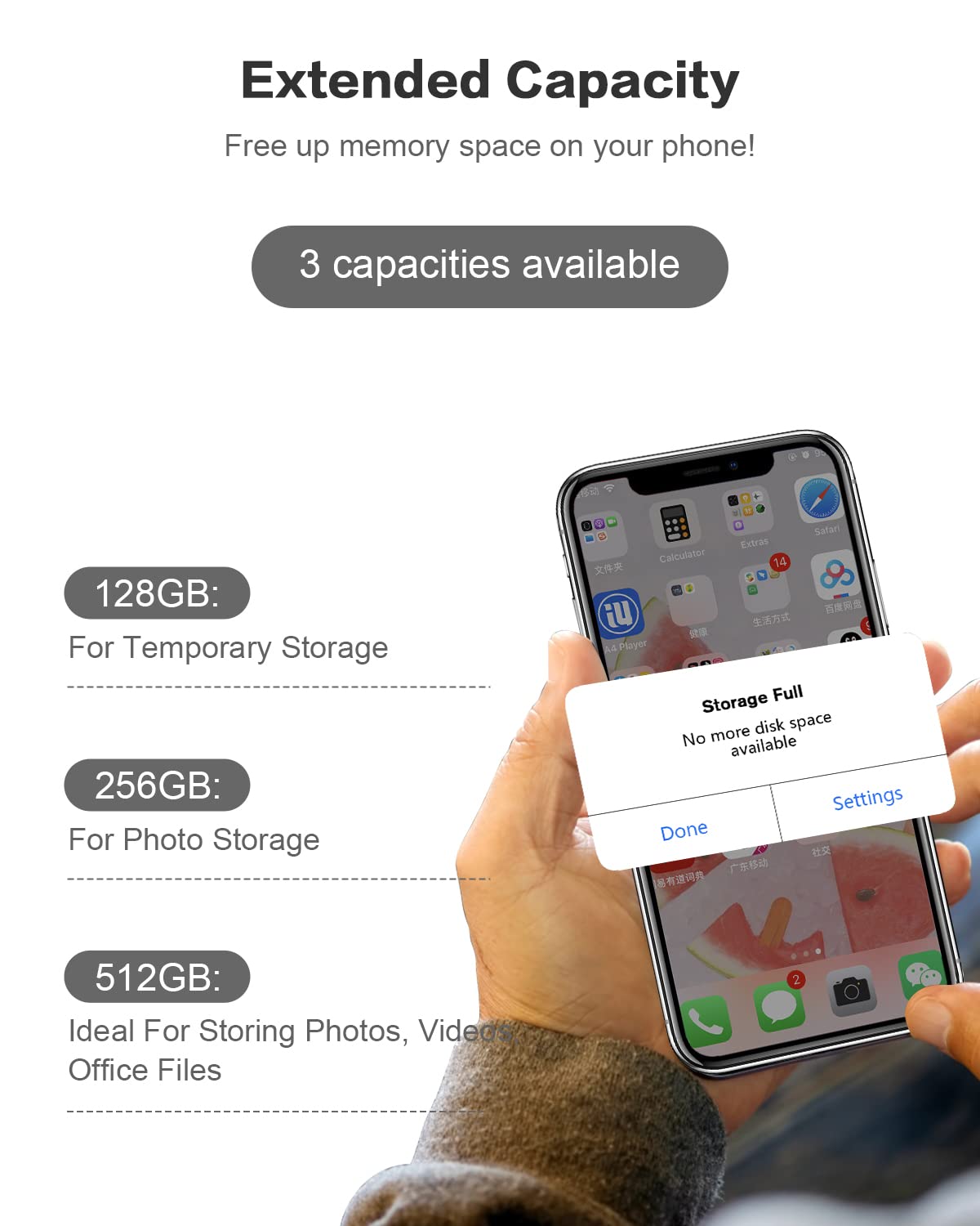 512GB Photo Stick for iPhone, Qainerly USB Flash Drive