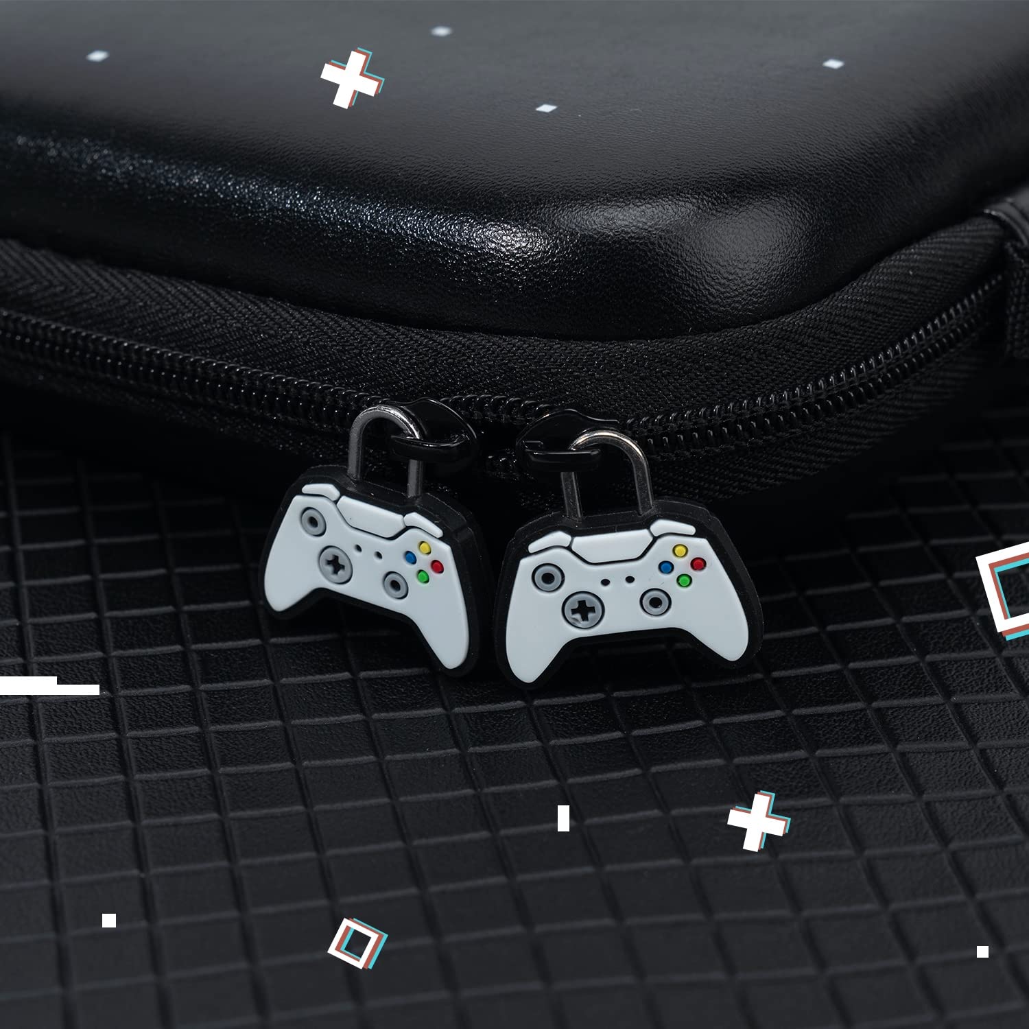 BelugaDesign Game Over Carrying Case | Retro Arcade Space Cool Kids Boys Travel Storage Wrist Shoulder Strap | Compatible with Nintendo Switch Standard Lite OLED (Black)