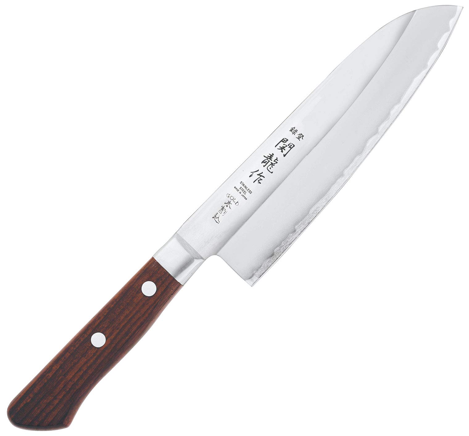 SekiRyu Molybdenum Steel Santoku Knife 165mm, SRW100, Made in Japan